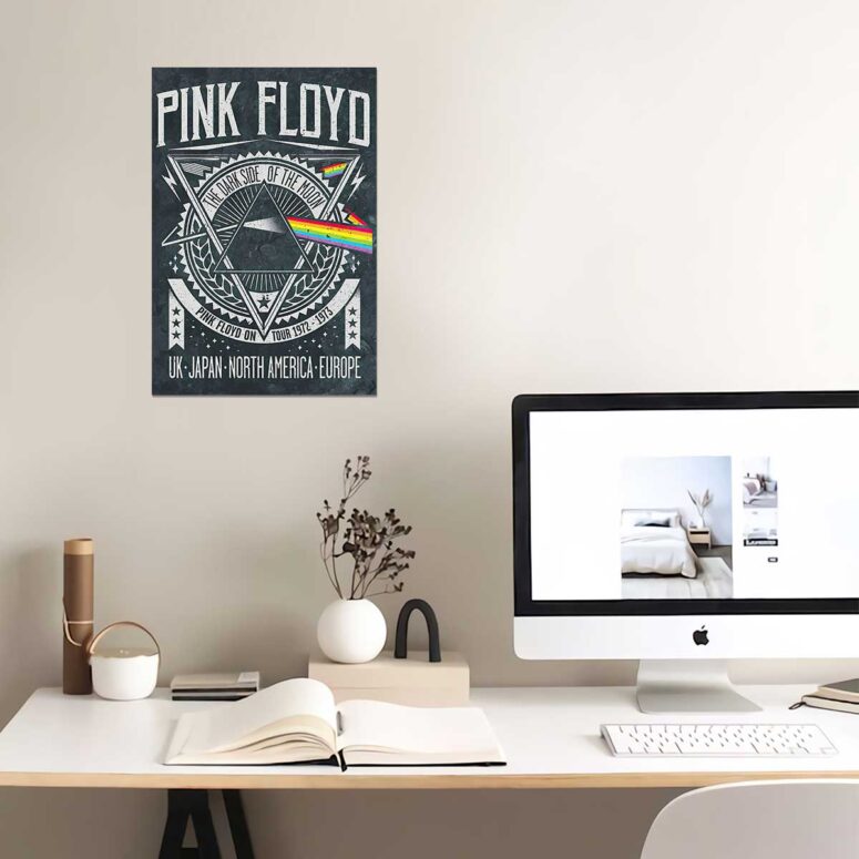 Dark Side Of The Moon Tour 1972 Emp Original Pink Floyd Metal Sign