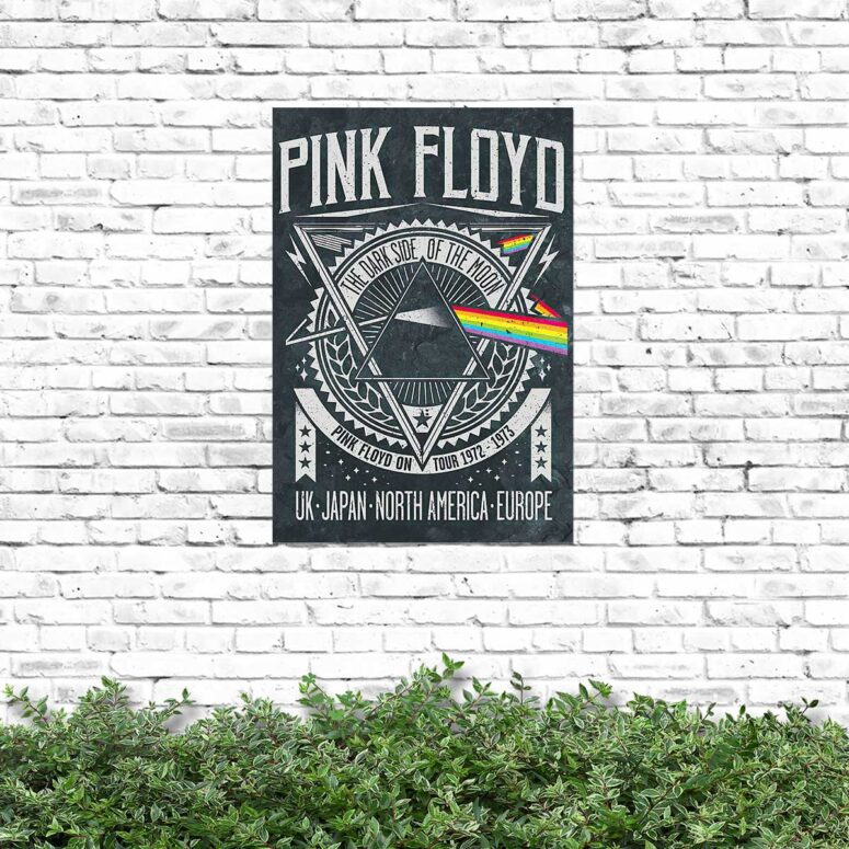 Dark Side Of The Moon Tour 1972 Emp Original Pink Floyd Metal Sign